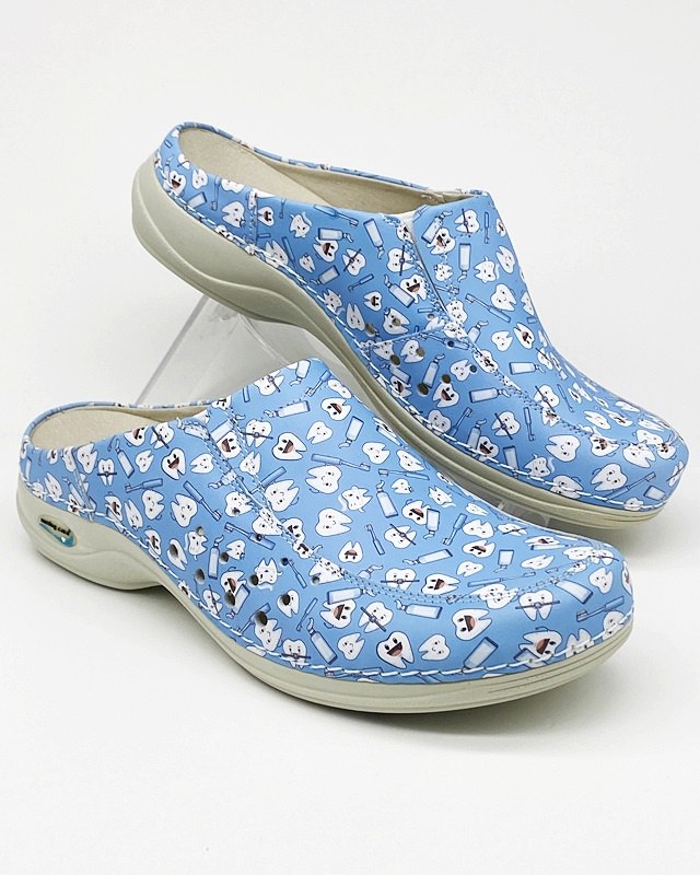 Kolorowe damskie chodaki medyczne BERLIN Nursing Care WG4AF56 [ząbki ...